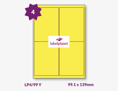 Buy Product Code LP4/99 Y from Labelplanet