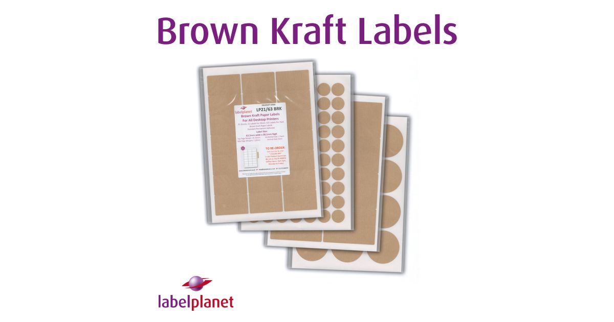 Brown Kraft Labels | Kraft Paper Labels | Labelplanet