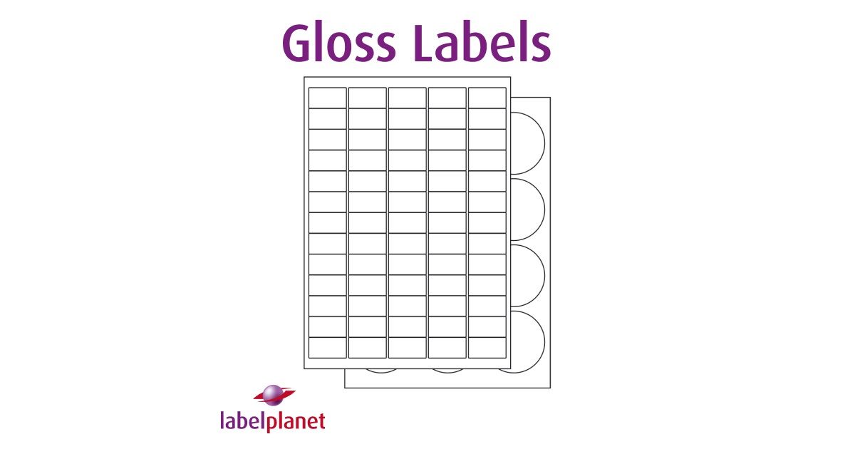 Blank Gloss Labels On A4 Sheets For Printing From Labelplanet