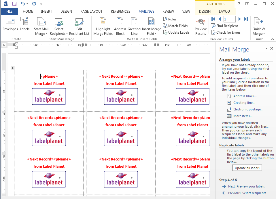 How To Print Christmas Labels Using A Word Mail Merge