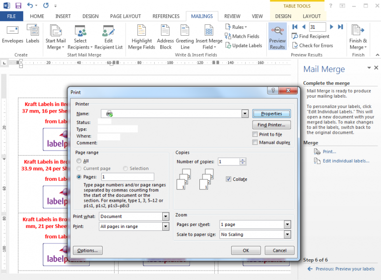 How To Print Christmas Labels Using A Word Mail Merge